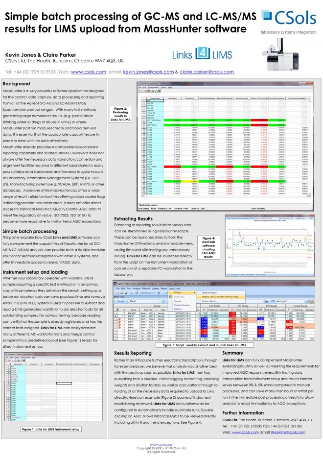 Batch processing of GC-MS and LC-MS/MS results for MassHunter software ...